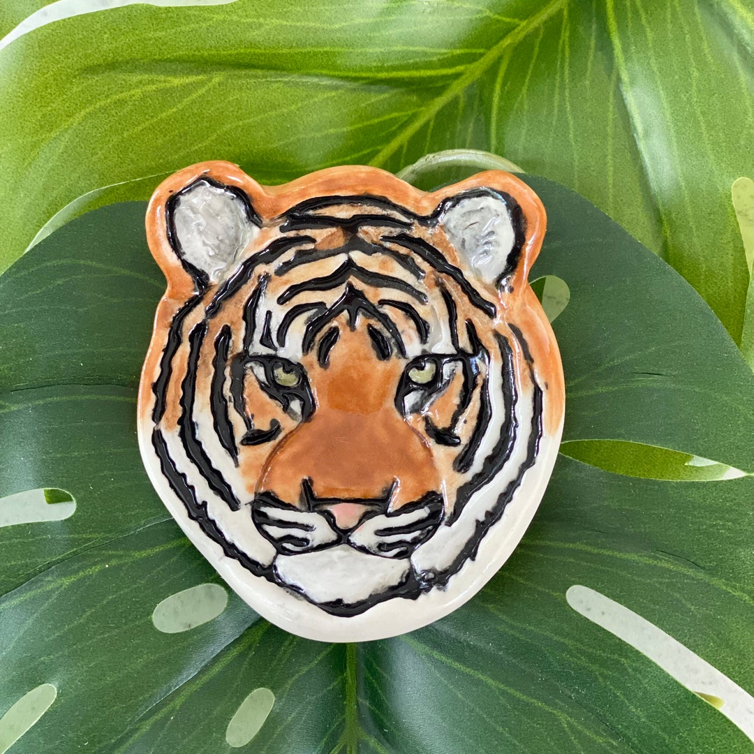 Handmade Ceramic Tiger Spoon Rest: Jungle Decor Coffee Bar - Etsy