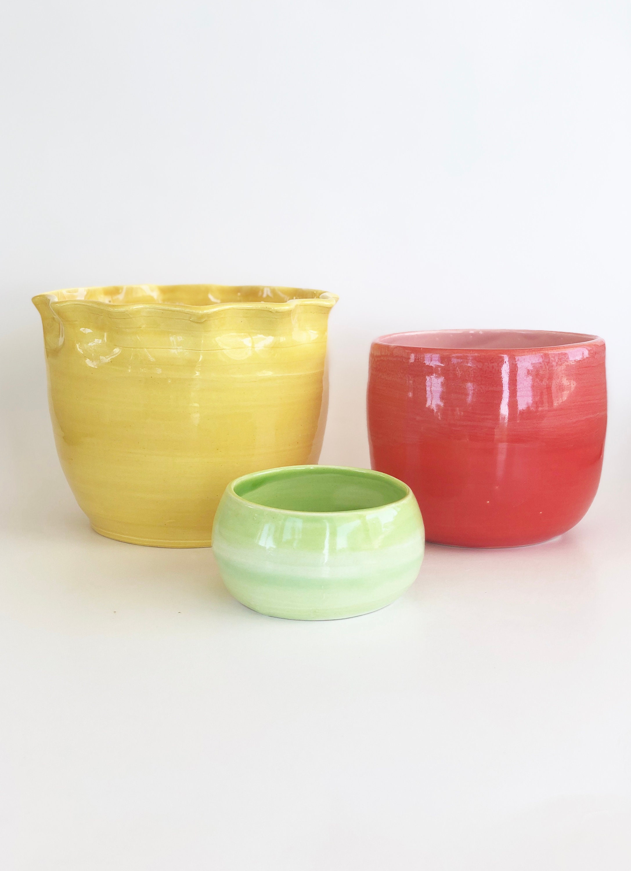 Lemon Yellow Ceramic Planter