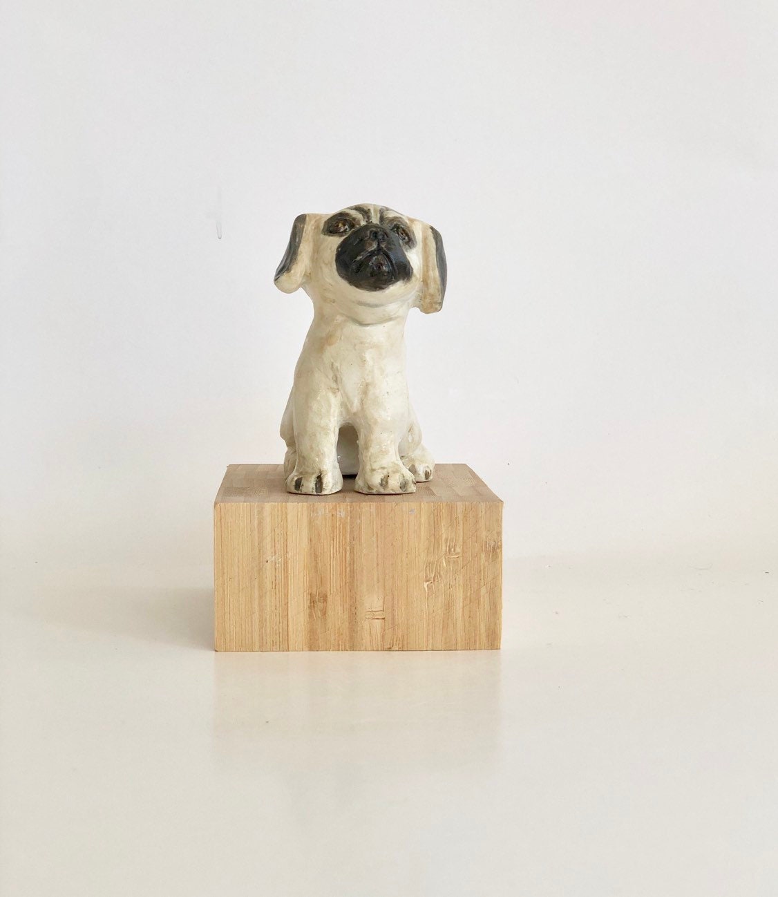 Mini Pug, Pug Paperweight, Hand sculpted Pug, Ceramic Pug, Pug Figurine ...