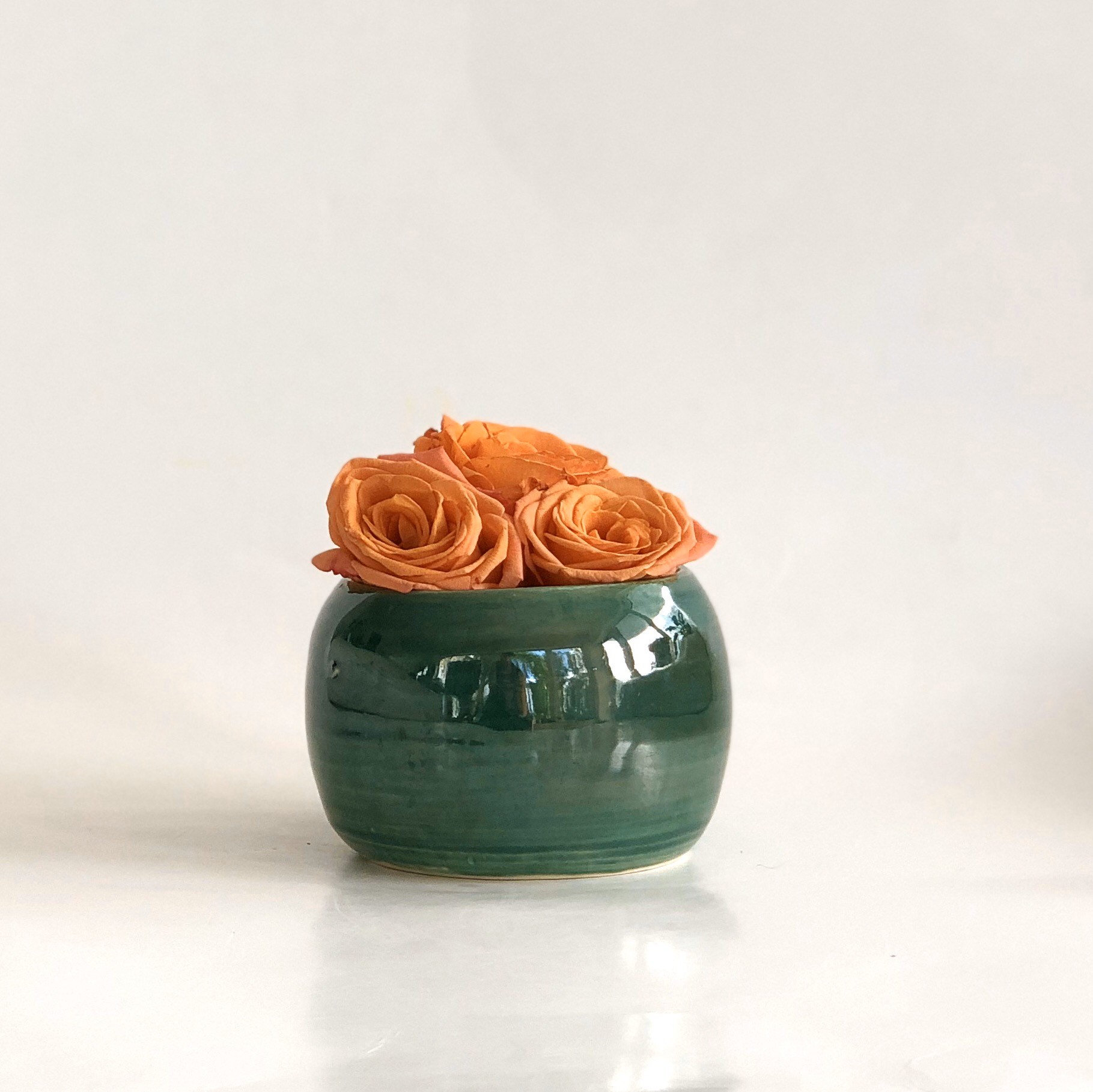 Mini Bud Pot, Small Green Planter Pot, Modern Planter Pot, Ceramic ...