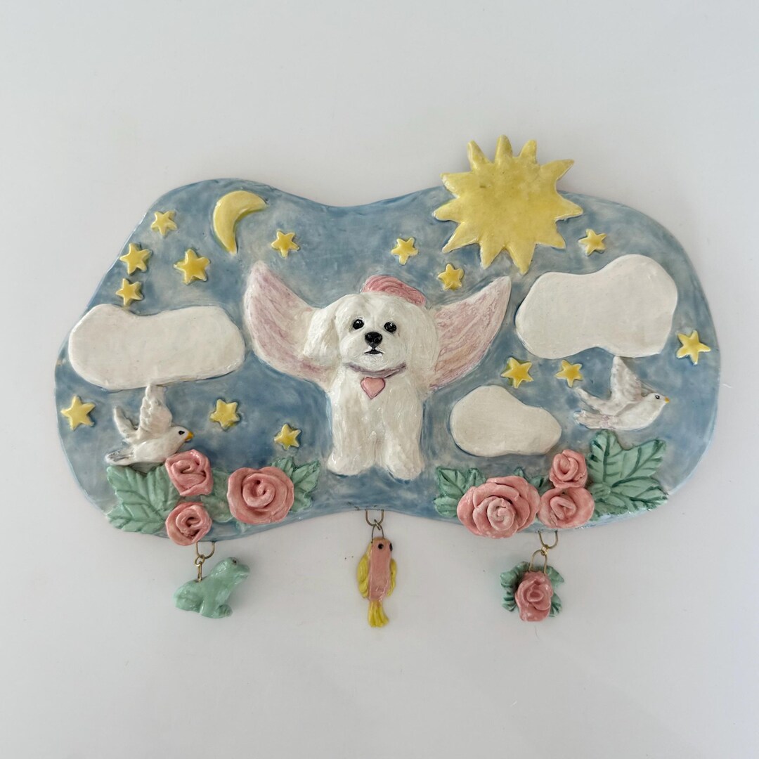 Maltese Art Wall Hanging Art Maltese Mom Gift Dog Plaque Memorial Pet ...