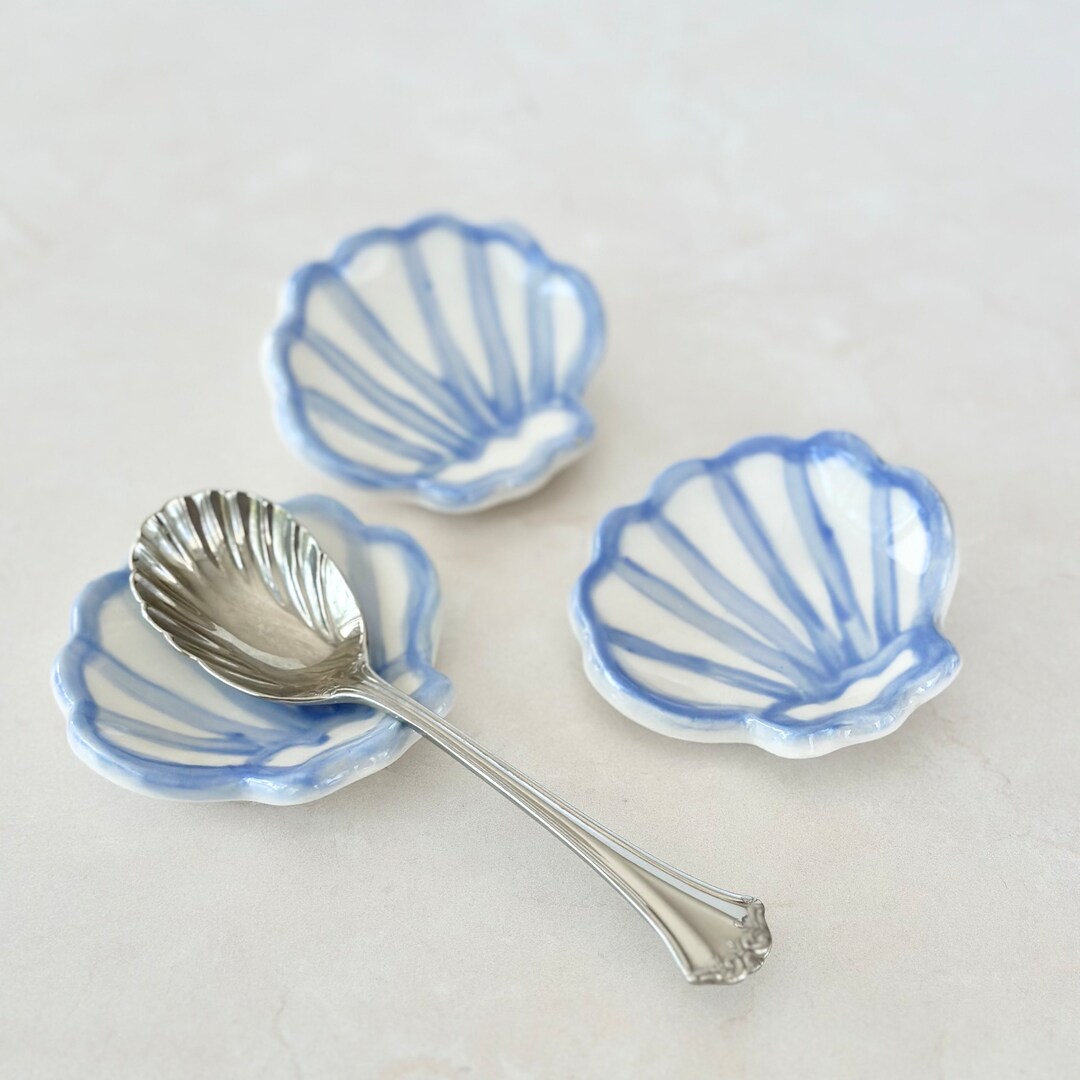 Seashell Spoon Rest Coastal Kitchen Decor Coffee Lover Gift Teaspoon ...