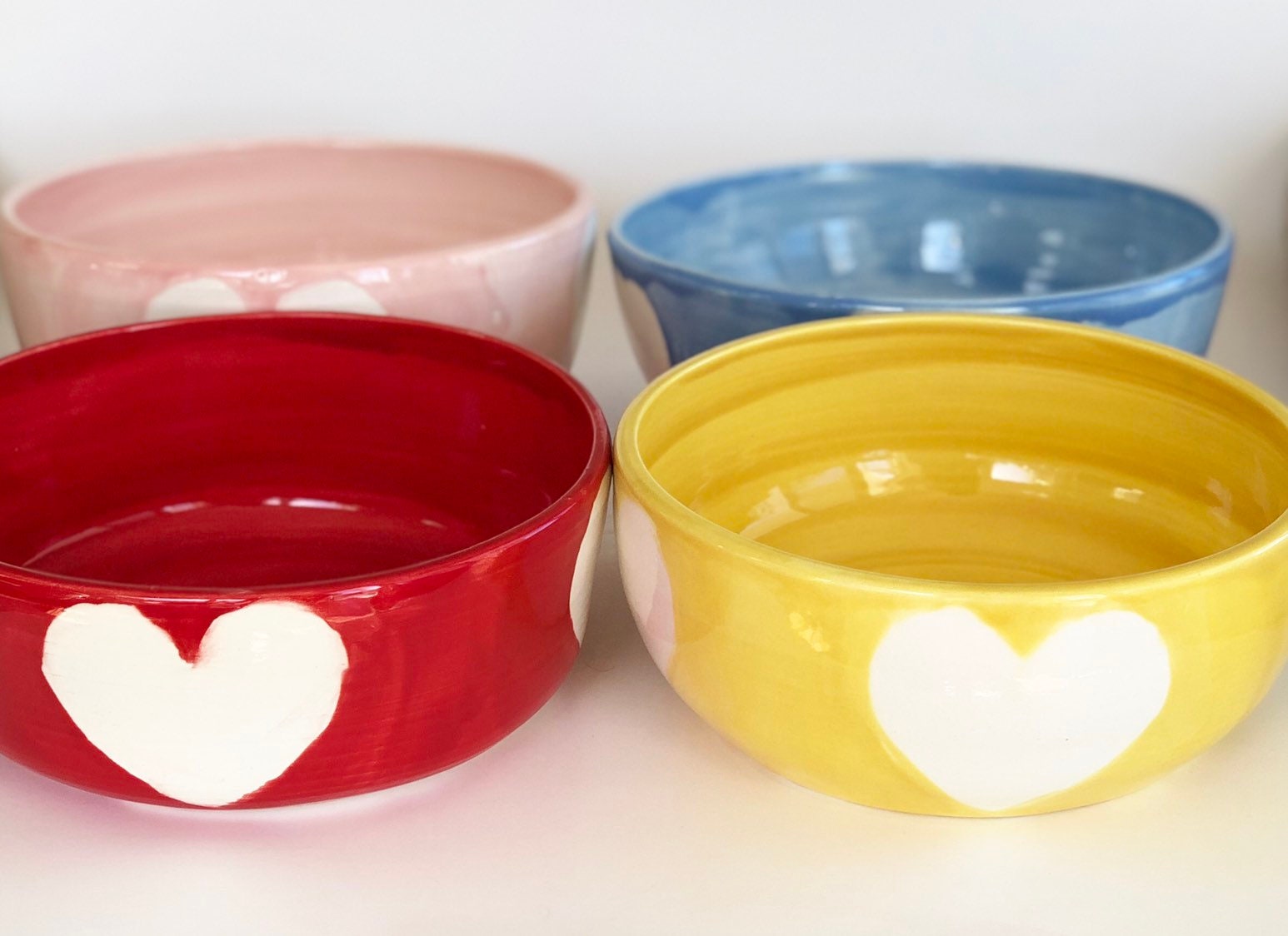 Heart Bowl, Heart Pottery, Thinking of You Gift, Heart Gift, Blue Heart ...