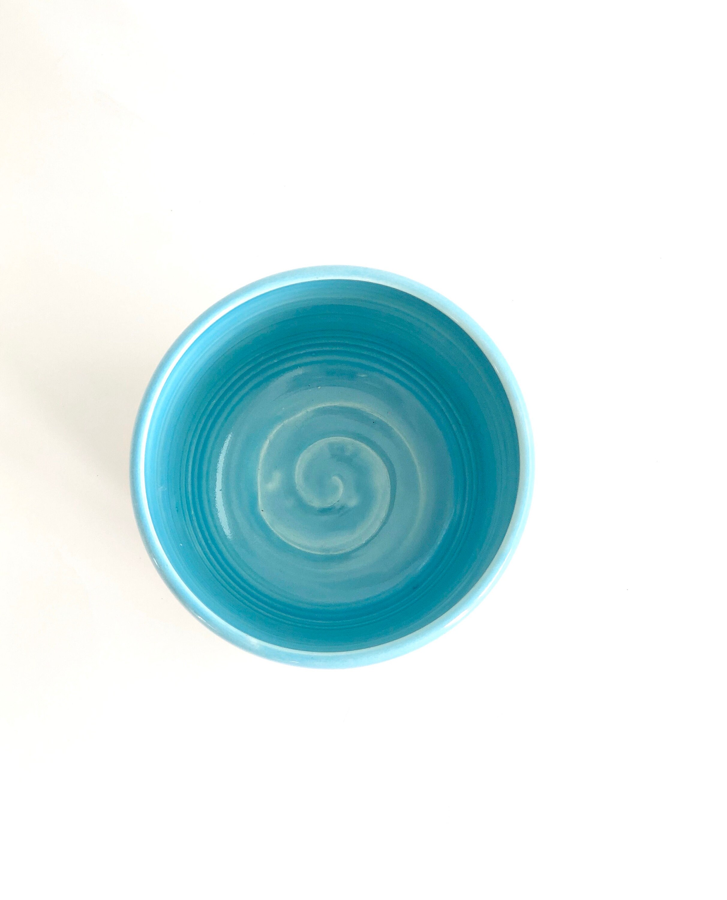 Planter Pot in Blue and Creamy White