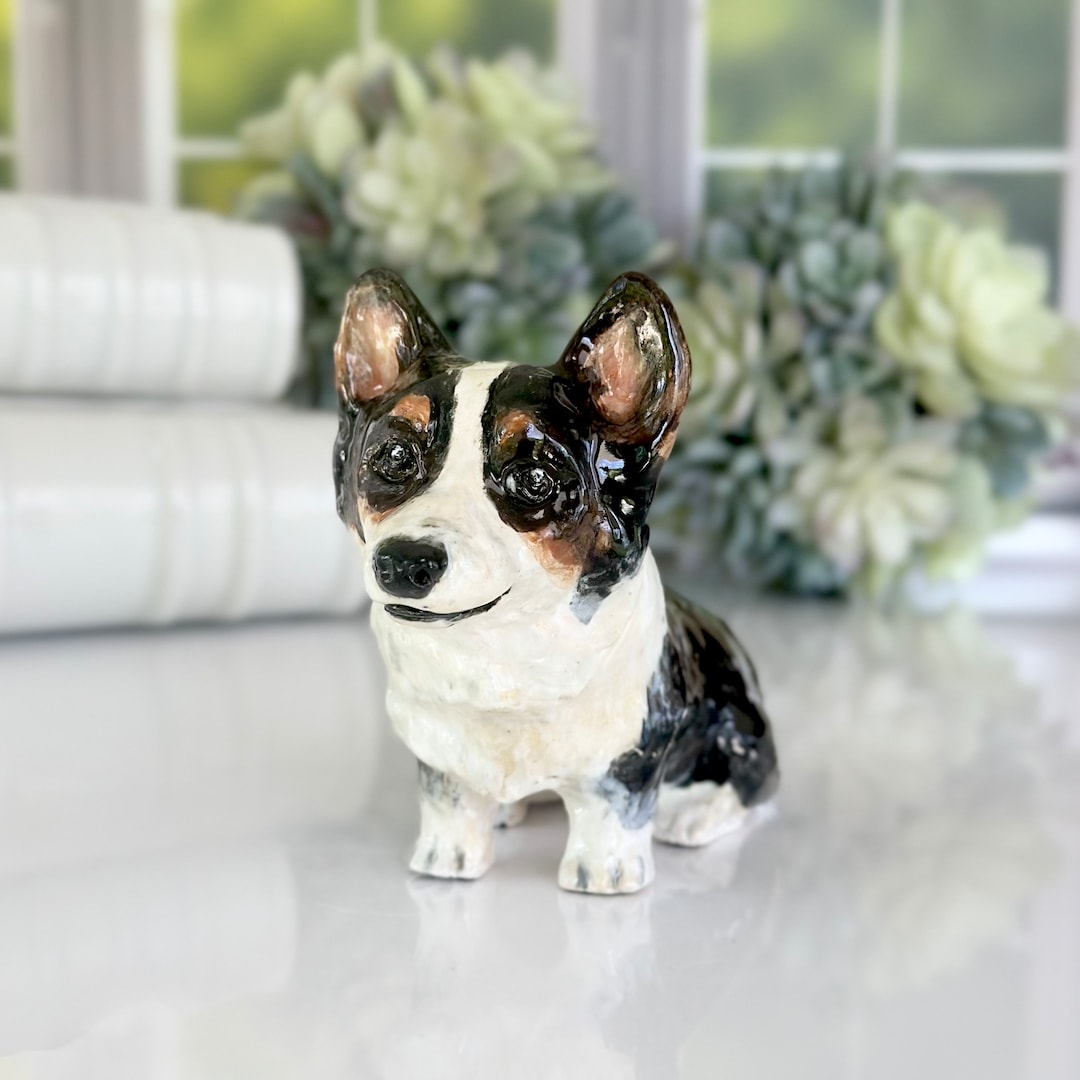 Custom Corgi Gift Pre Order Mini Corgi Statue Dog Ceramic Corgi Dog ...