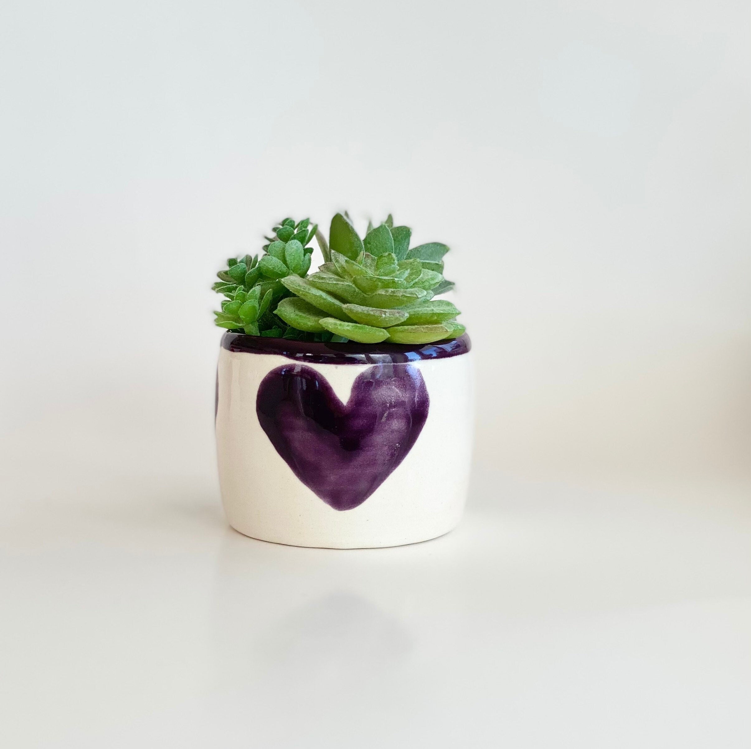 Heart Planter Pot, Valentine’s Day Gift, Girlfriend Gift, Red Planter ...