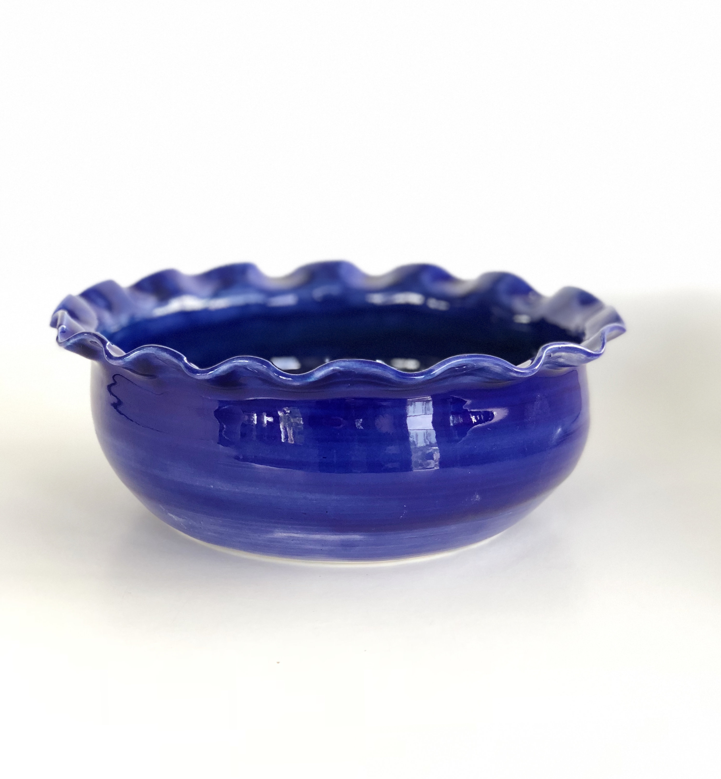 Handmade Blue Bowl, Cobalt Bowl, Pottery Serving Bowl, Blue Pottery ...