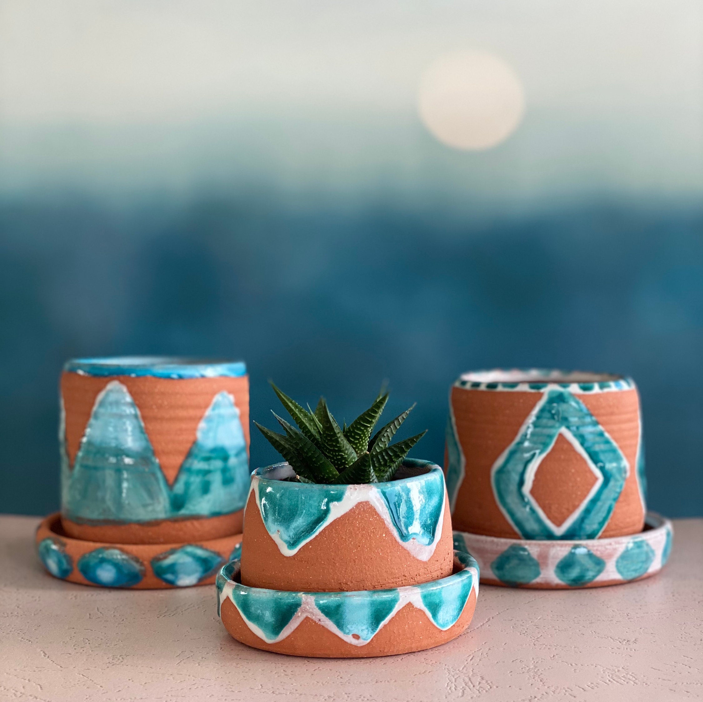 Small Terracotta Planter, Terracotta Pot, Planter Drainage, Southwest ...