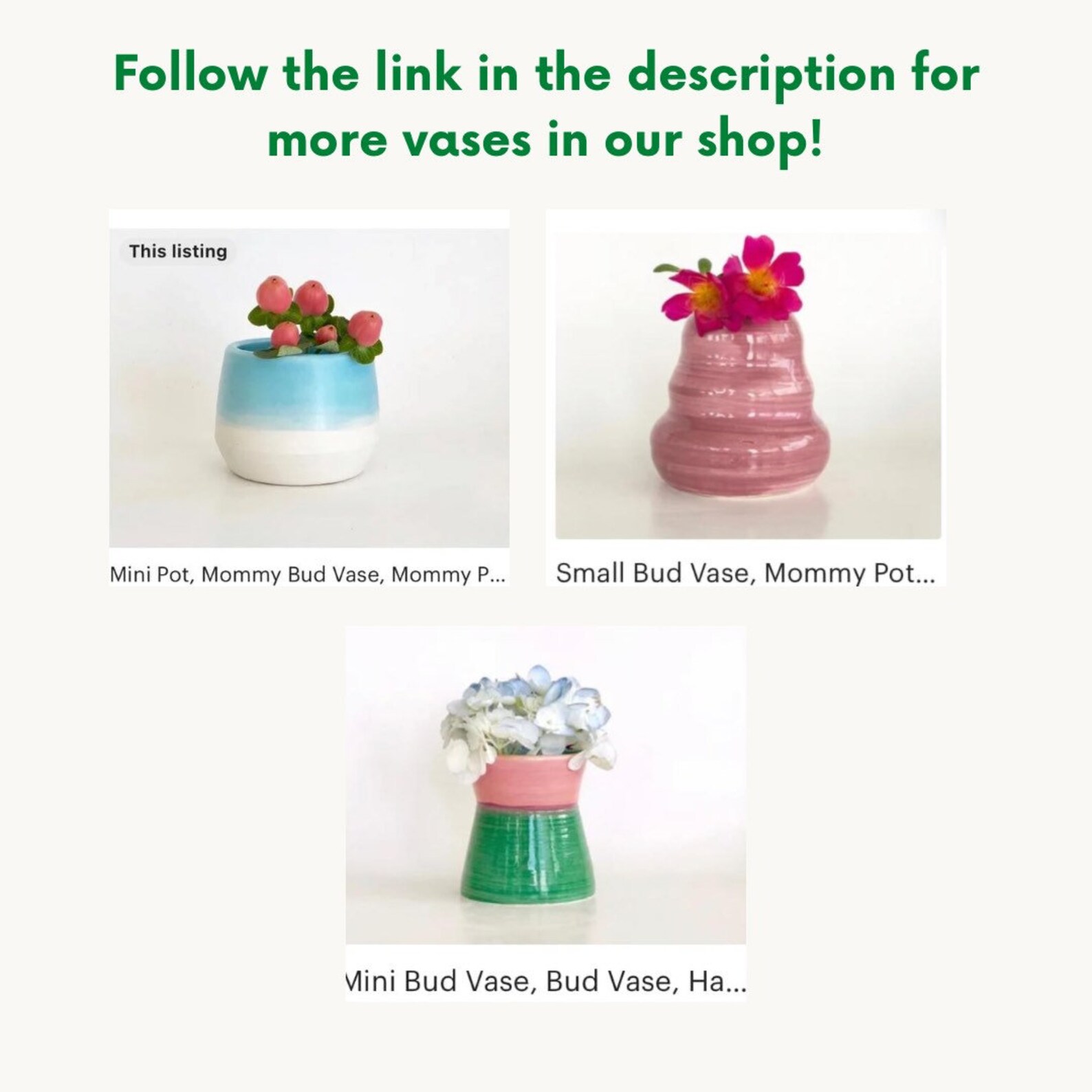 Ceramic Vase Small Vase Mini Vase Mini Flower Vase Pink - Etsy