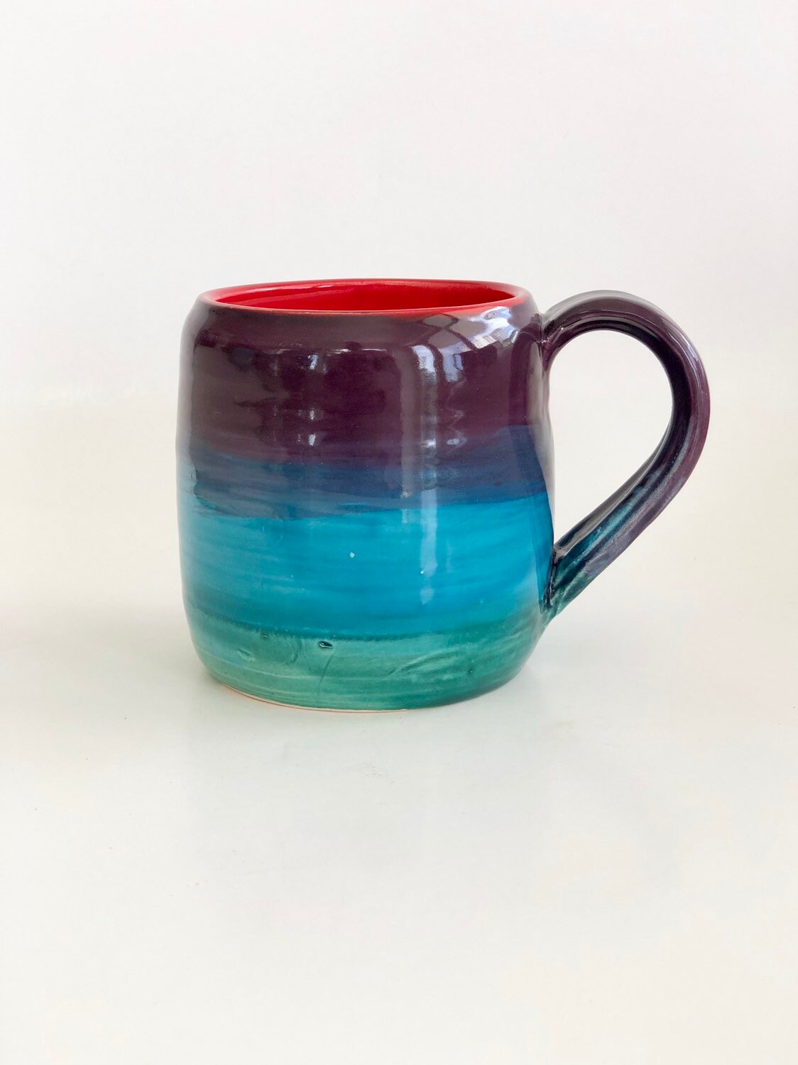 Rainbow Mug, Coffee Mug, Handmade Mug, Pottery Mug, Coffee Lover Gift ...