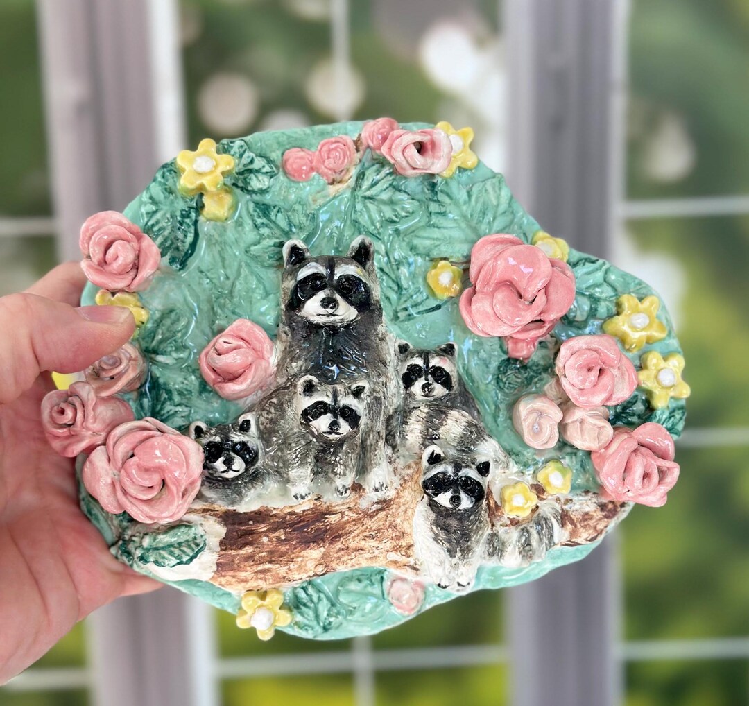 Raccoon Gift Wall Art Goth Home Raccoon Decor Art Raccoon Wall Art ...