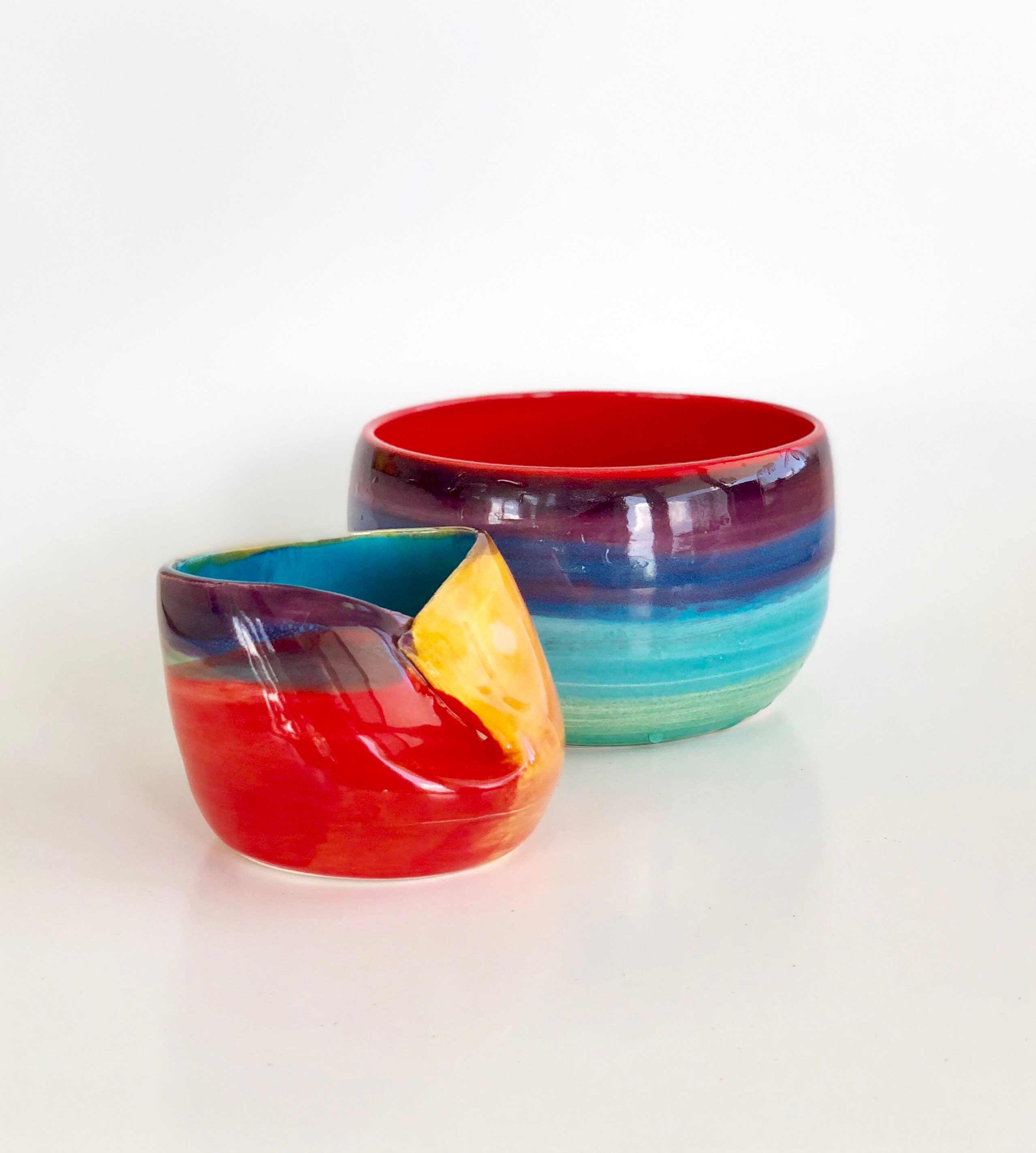 Rainbow Pot Handmade