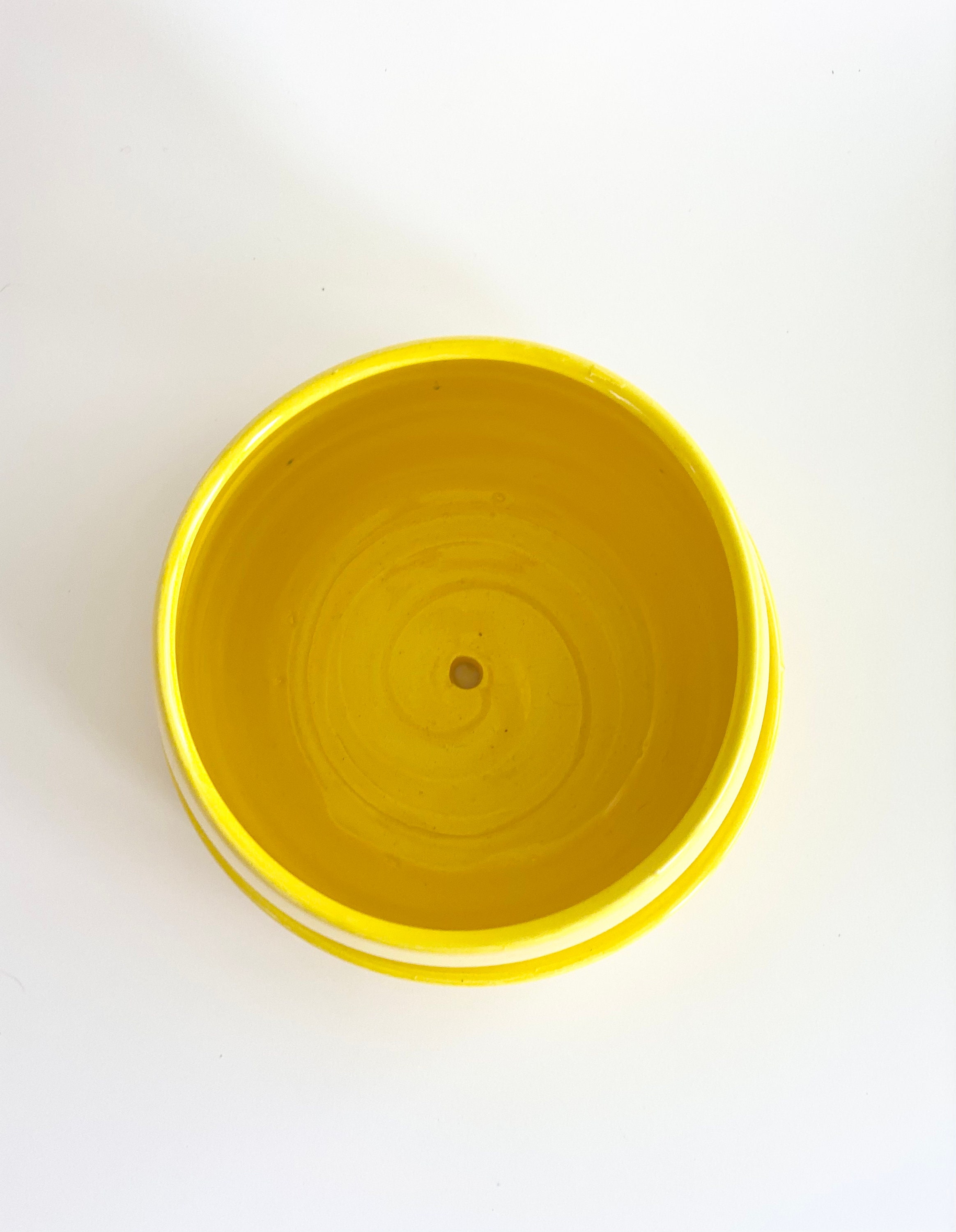 Yellow Planter with Holes, Bright Yellow Planter, House Planter, Boho ...