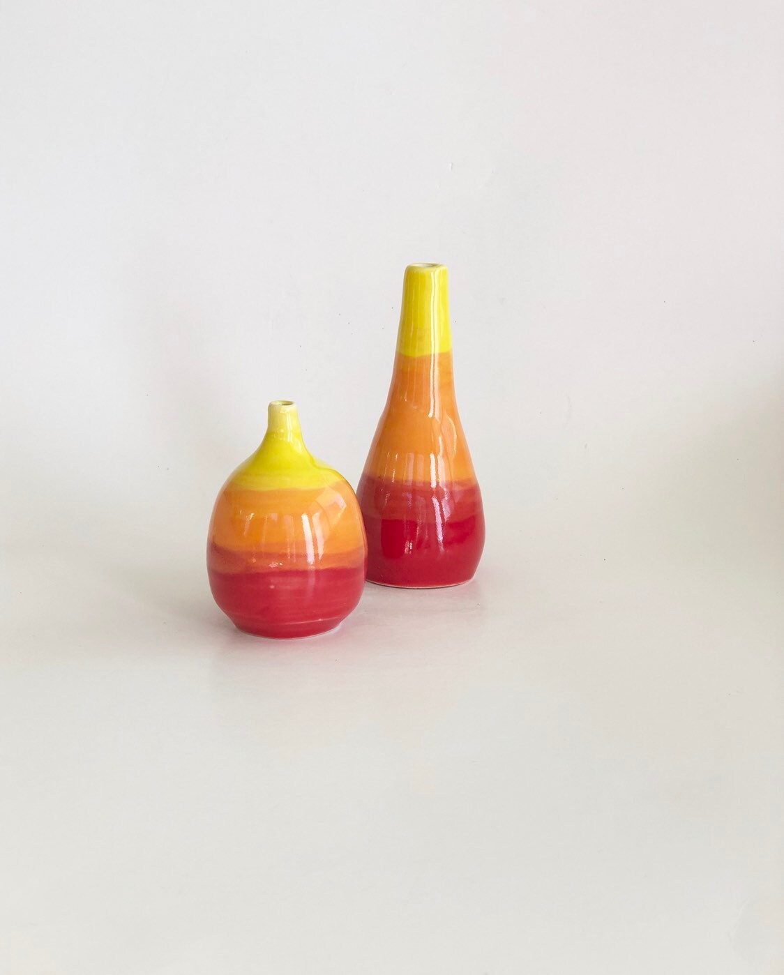 Mini Porcelain Vase, Red Mini Vase, Bud Vase Handmade, Ceramic Bud Vase ...
