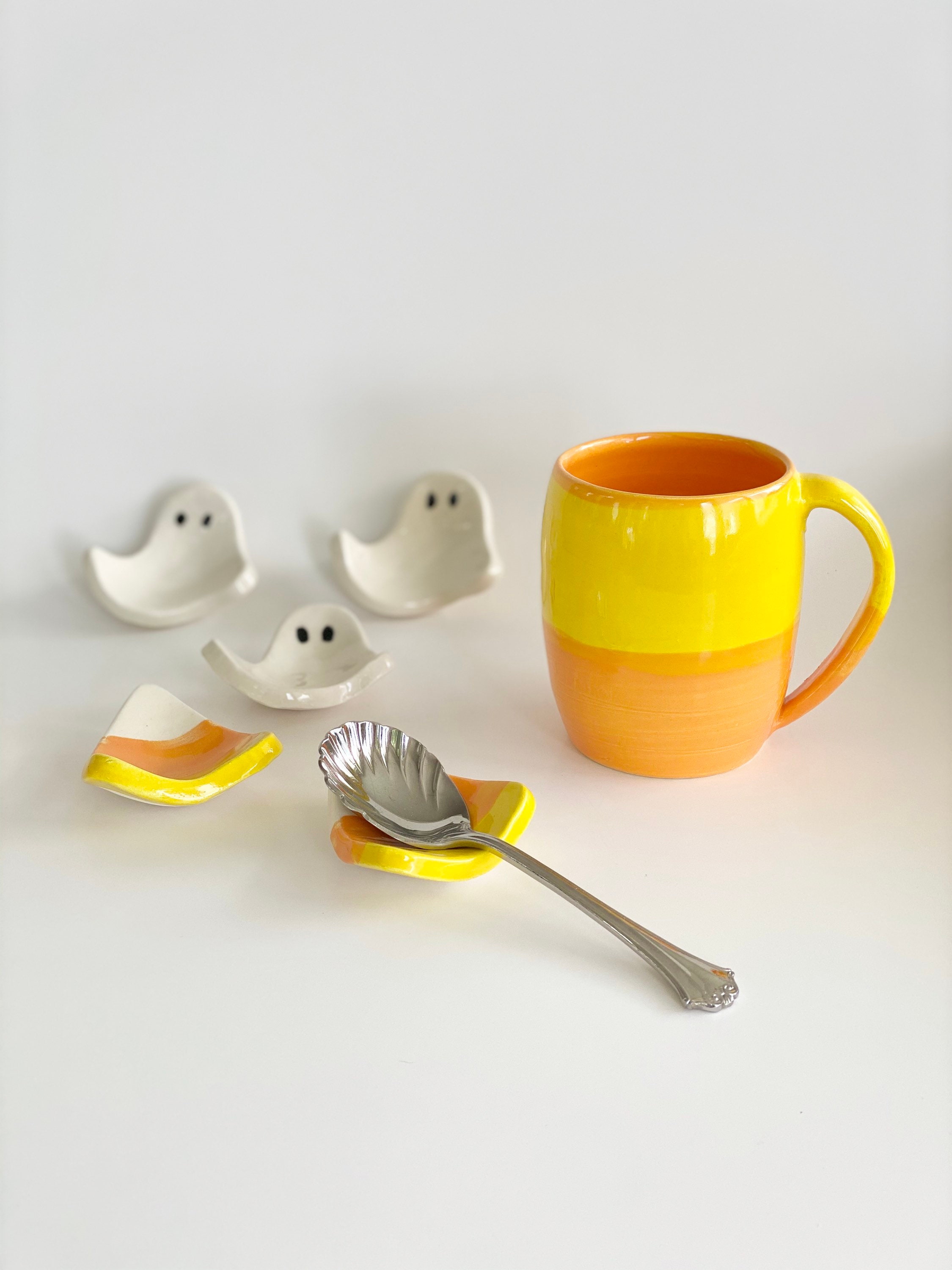 Halloween Spoon Rest, Spoon Rest, Ceramic Ghost, Ghost Spoon Rest ...