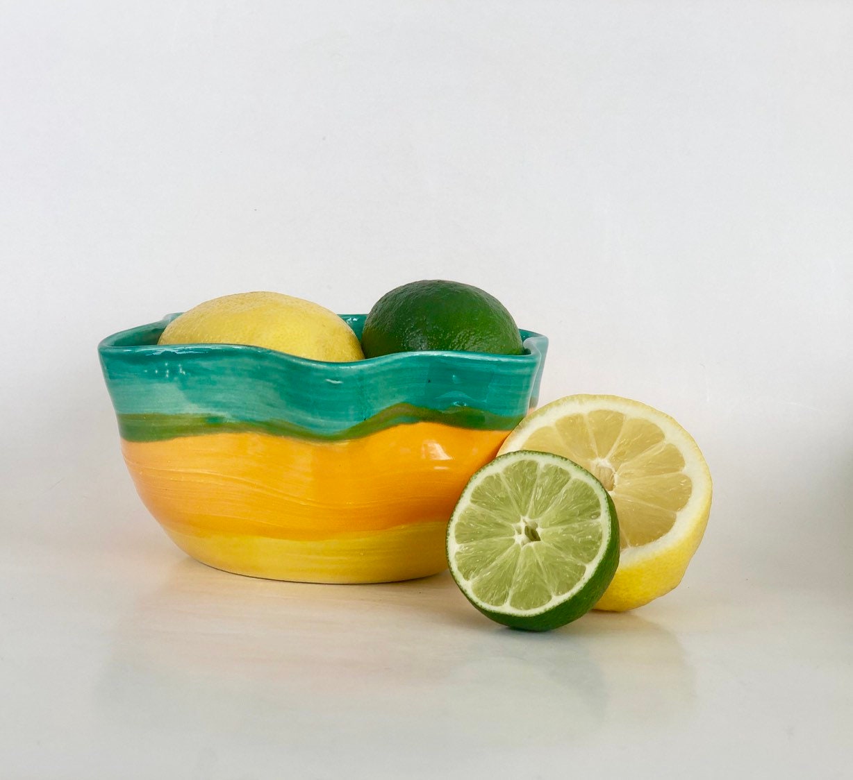 Ceramic Fruit Bowl, Fruit Salad Bowl, Handmade Foodie Gift, Wheel ...