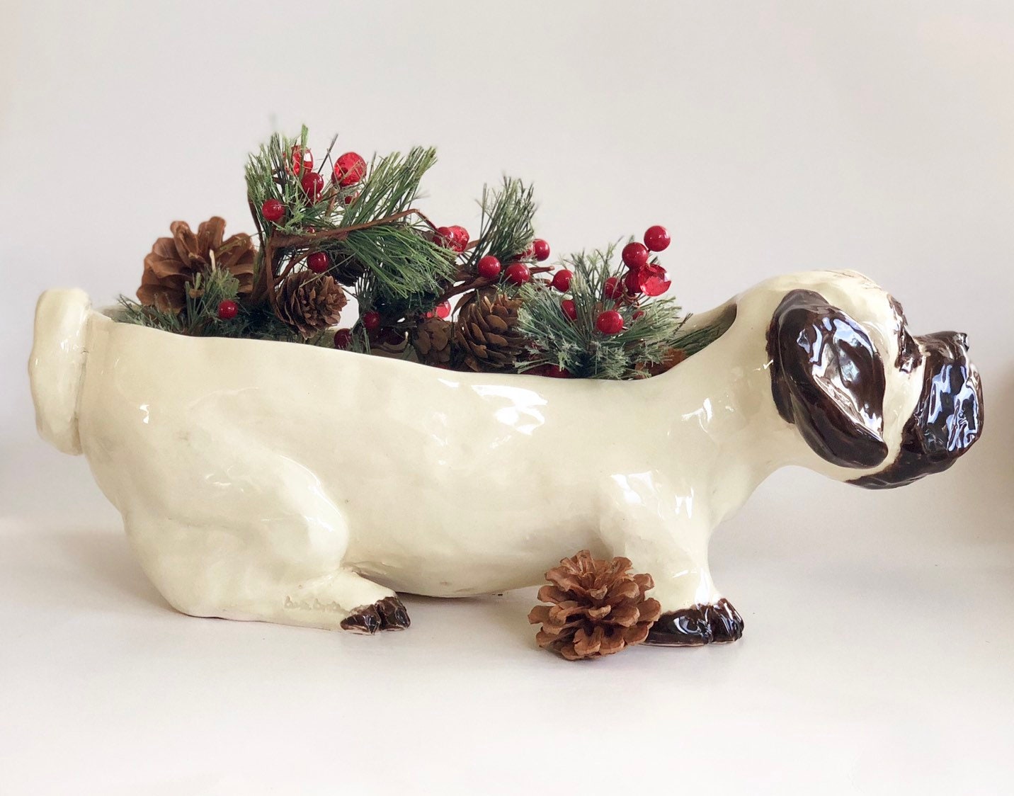Pug Planter, Pug Pot, Pug Lover Gift, Ceramic Dog Pot, Ceramic Dog ...