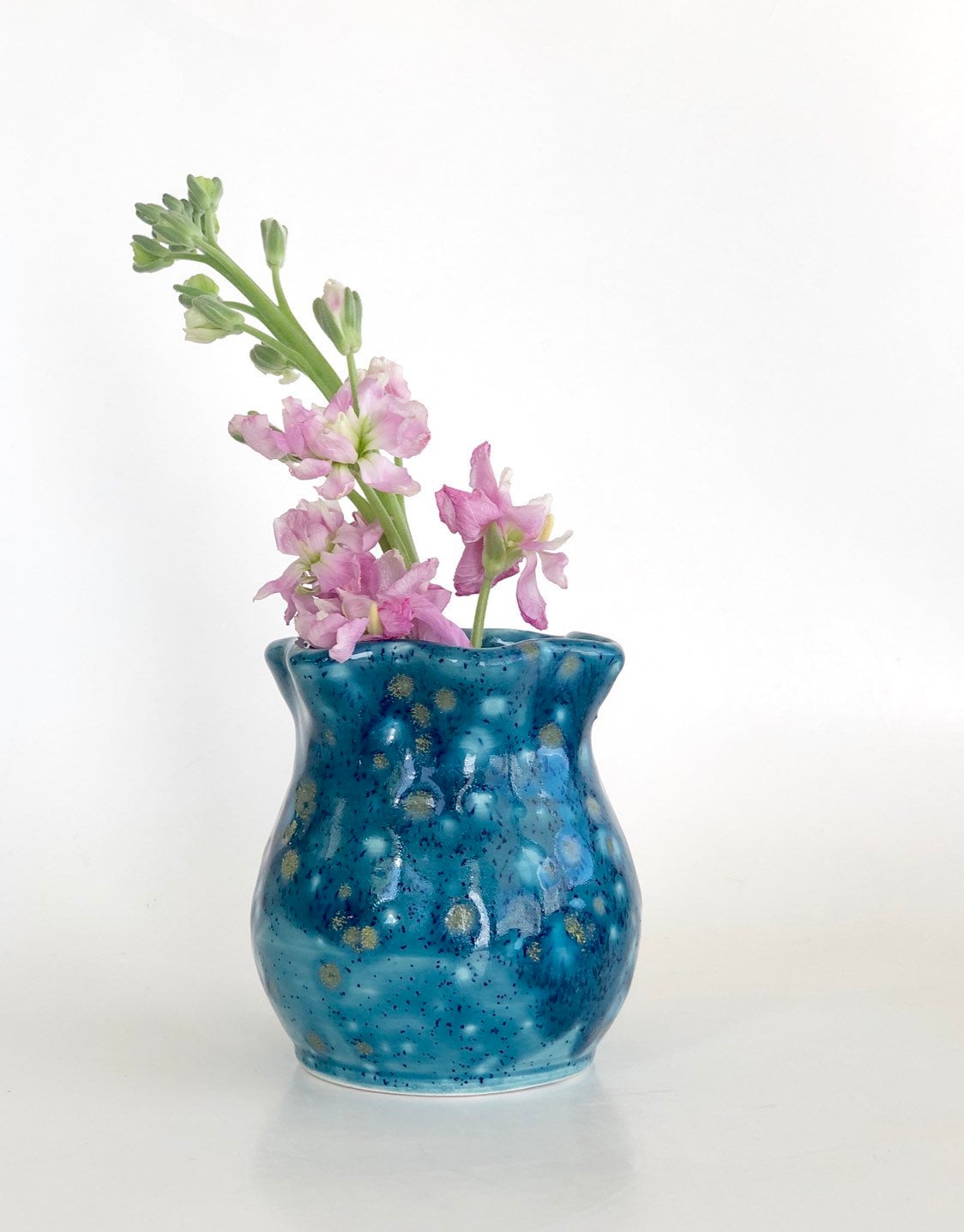 Mini Blue Vase, Handmade Bud Vase, Small Flower Vase, Bud Vase, Cute ...