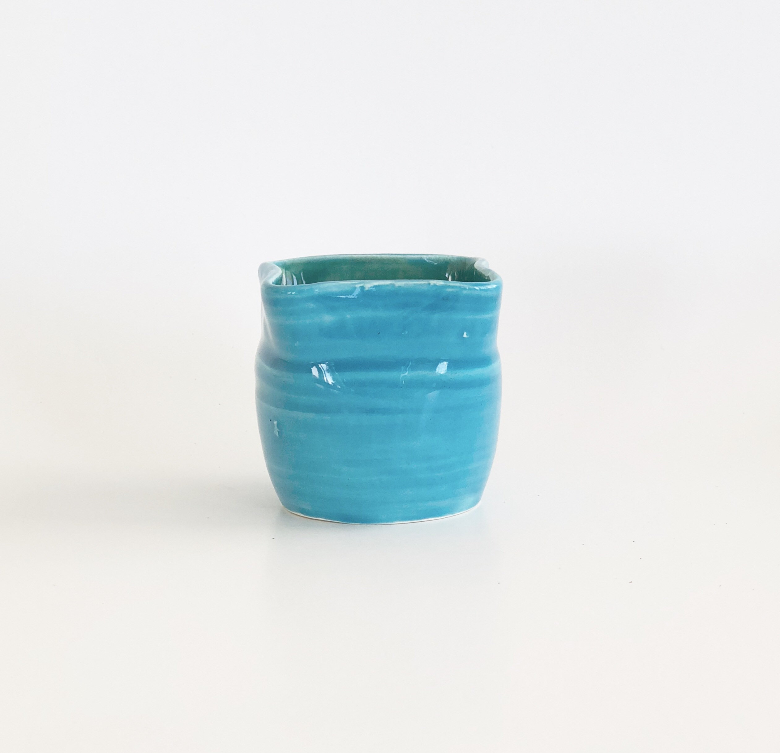 Mini Blue Ceramic Pot