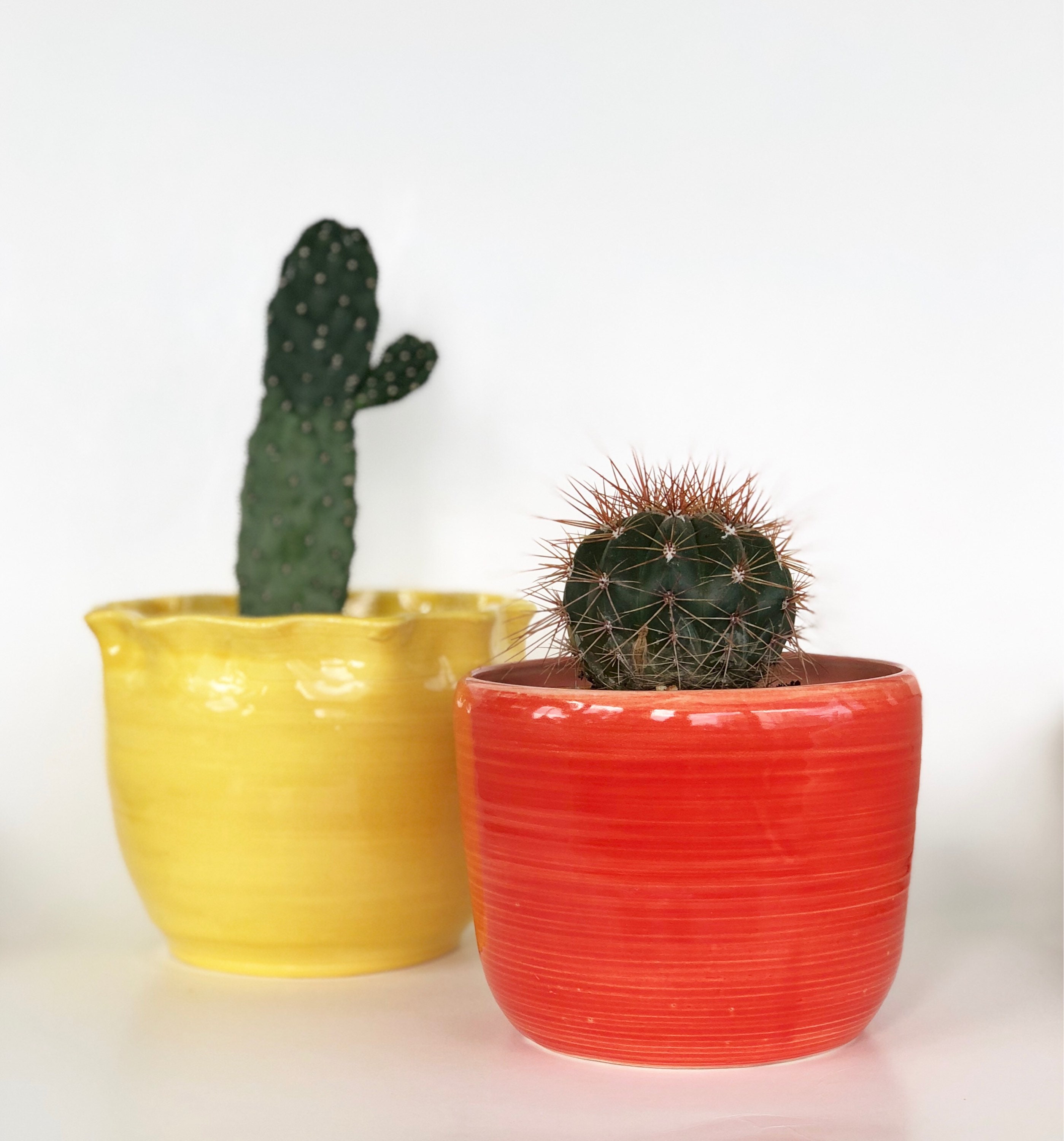 Lemon Yellow Ceramic Planter