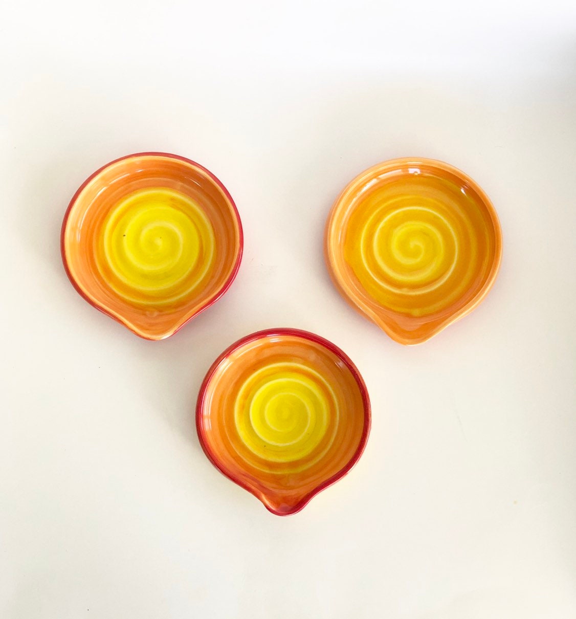 Yellow Spoon Rest, Orange Spoon Rest, Red Spoon Rest Handmade, Spoon ...