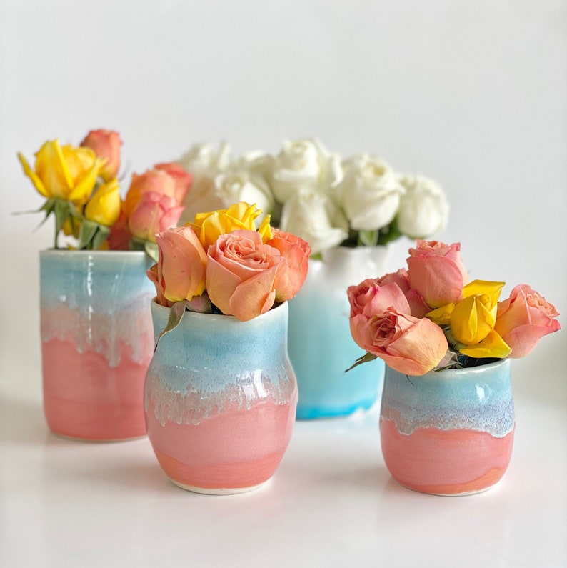 Ceramic Vase Small Vase Mini Vase Mini Flower Vase Pink - Etsy