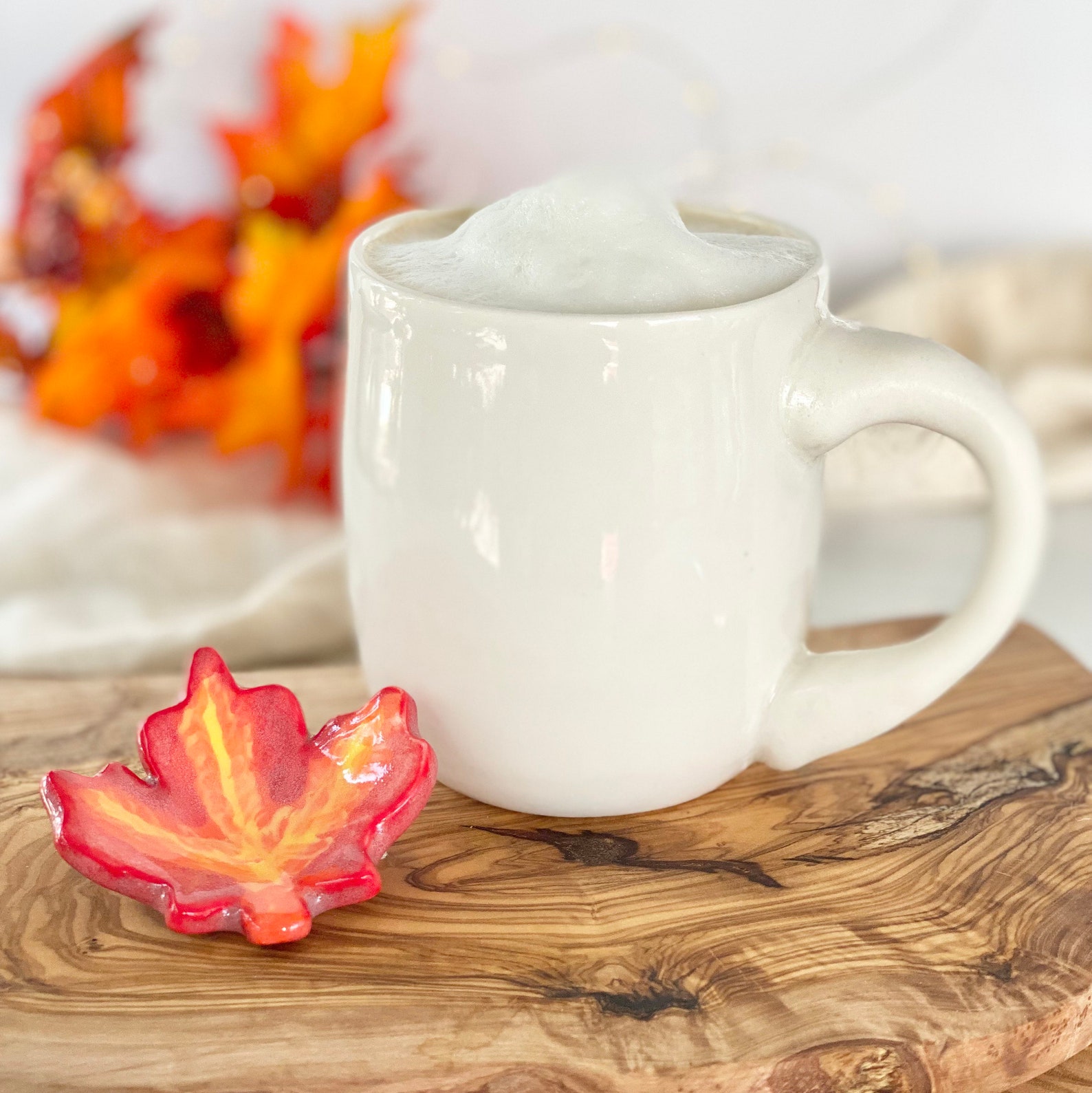 Fall Spoon Rest Autumn Kitchen Decor Fall Leaf Decor - Etsy