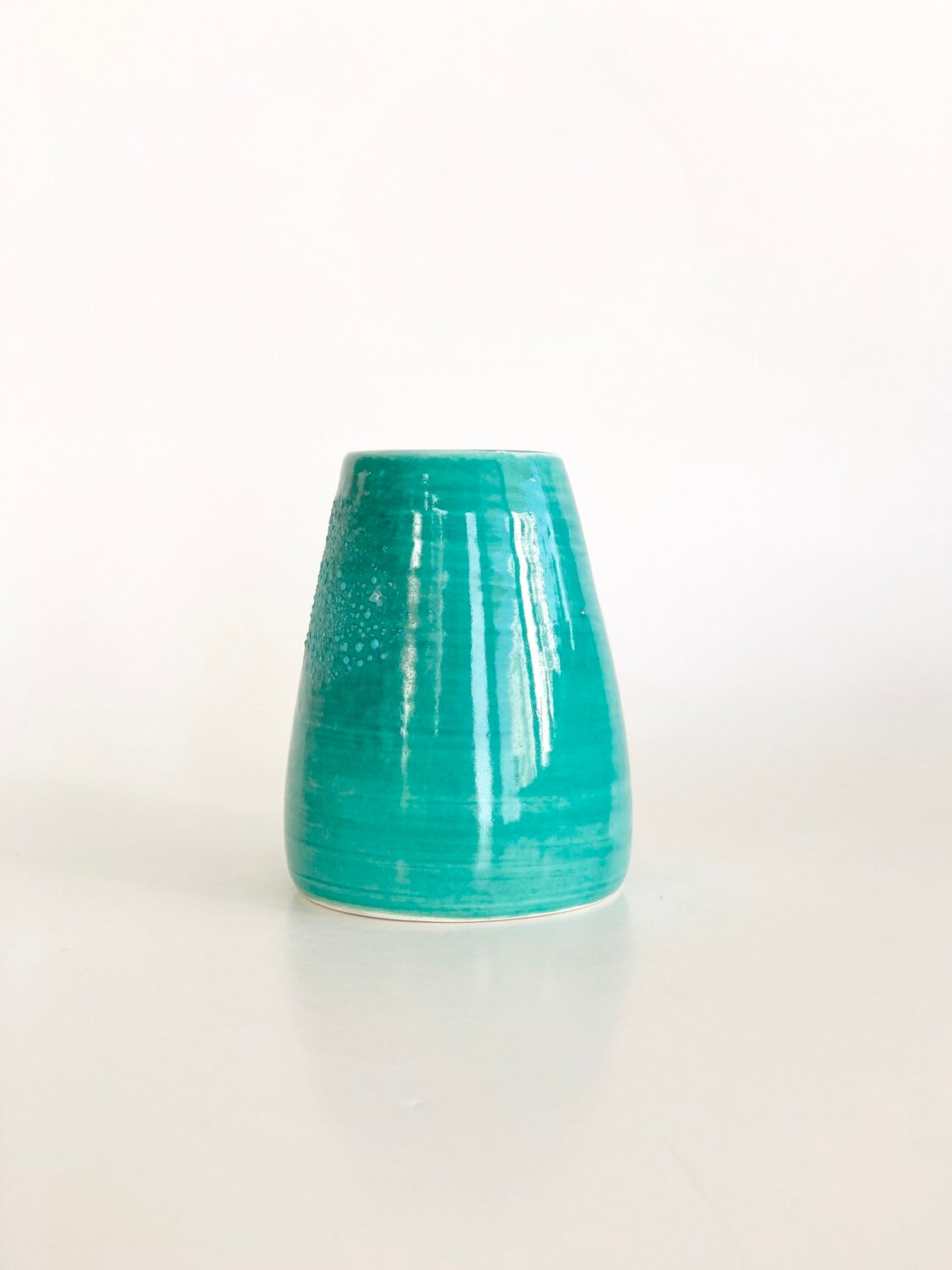 Teal Bud Vase, Teal Mini Vase, Small Vase, Green Mini Vase, Mini Vase ...