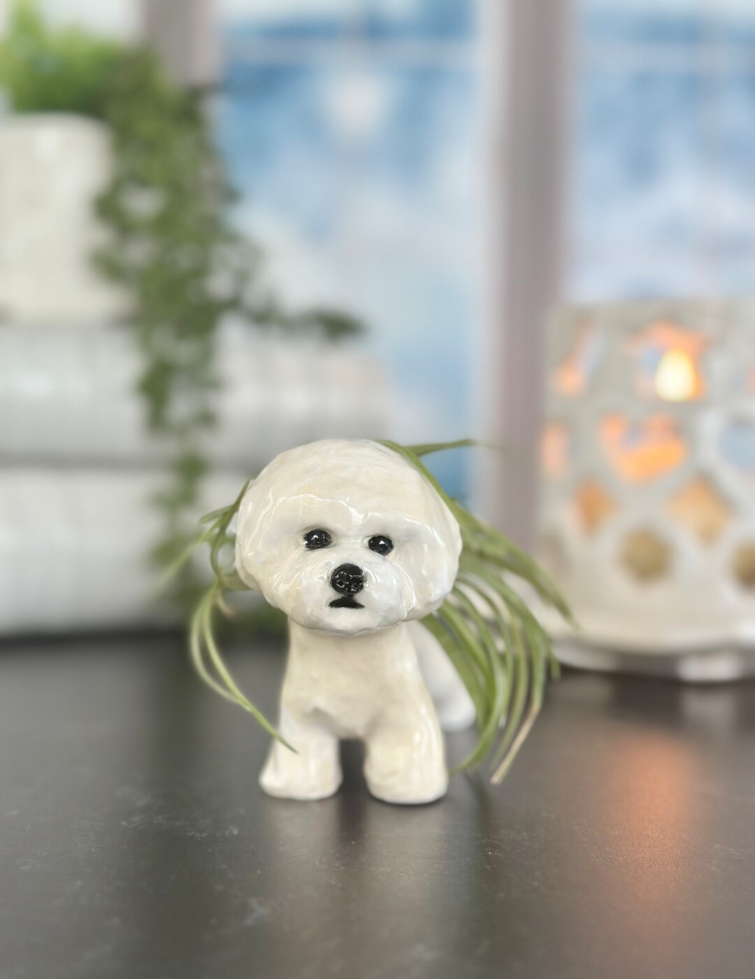 Bichon Frise Gift Air Planter Bichon Gift Bichon Dog Art Bichon Statue ...