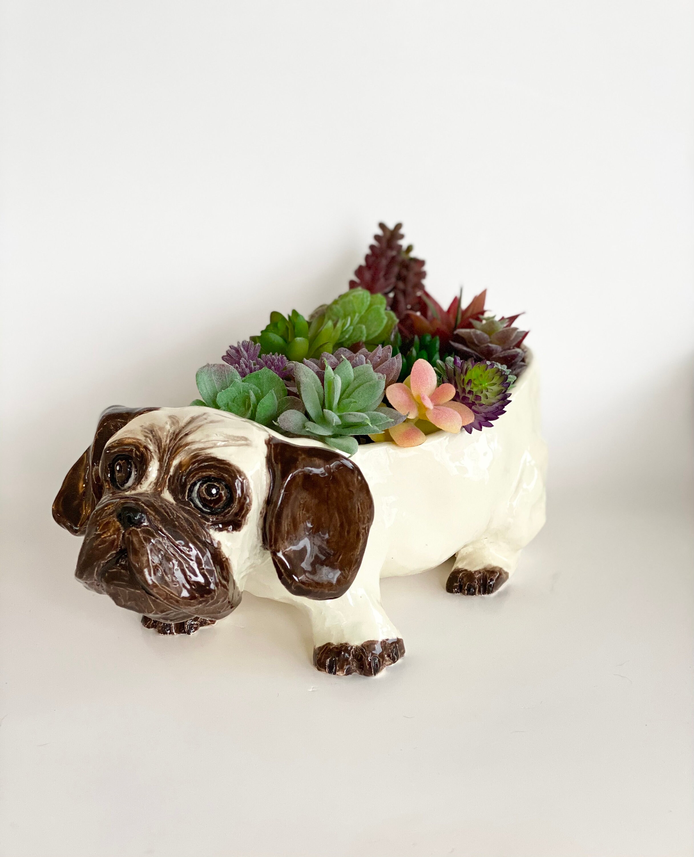 Pug Succulent Pot, Pug Succulent Planter, Pug Pot, Pug Lover Gift ...