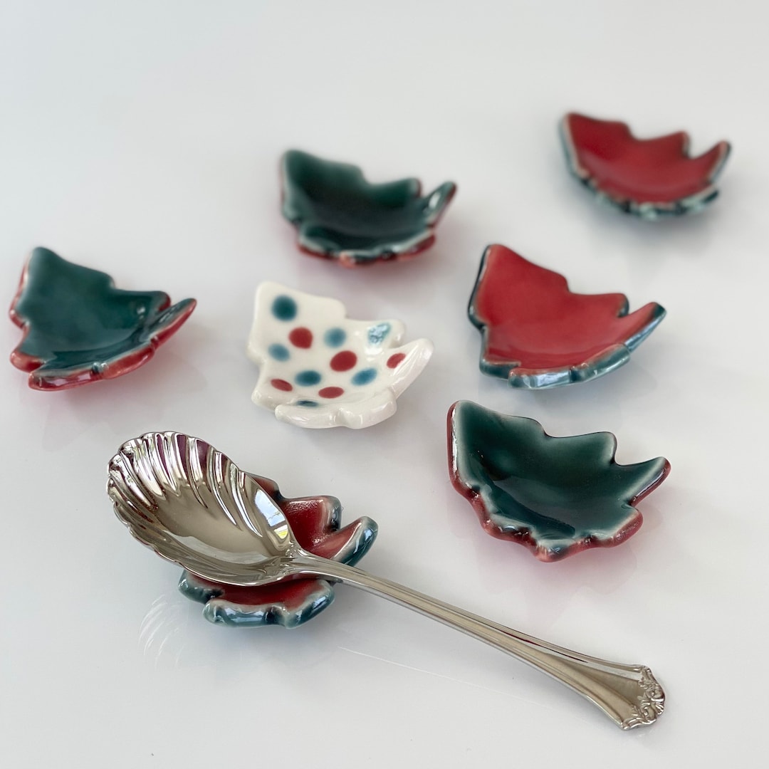 Mini Christmas Tree Coffee Spoon Rest Christmas Kitchen Decor Tree ...