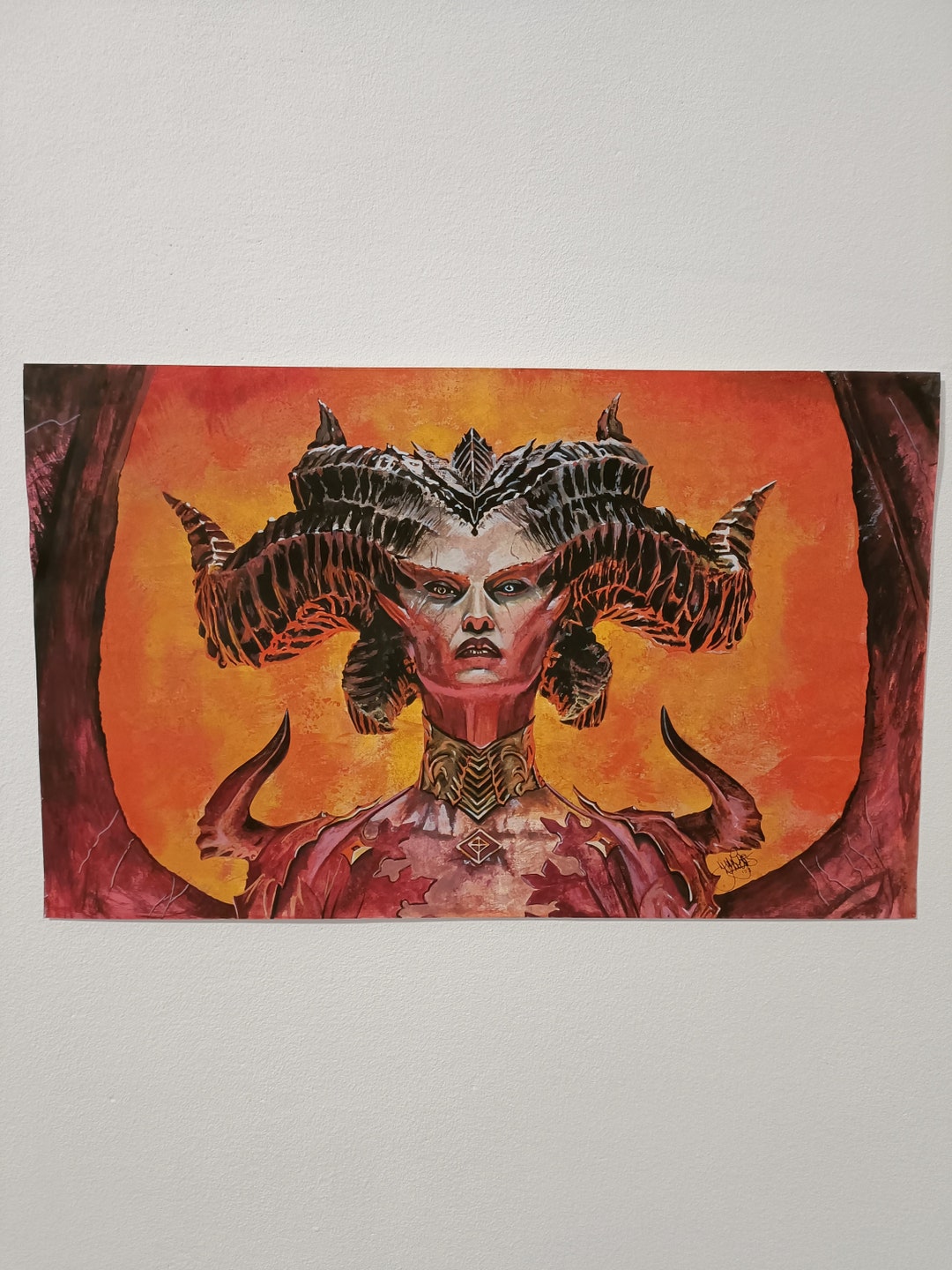Diablo Lilith Fanart Painting original/no Print - Etsy