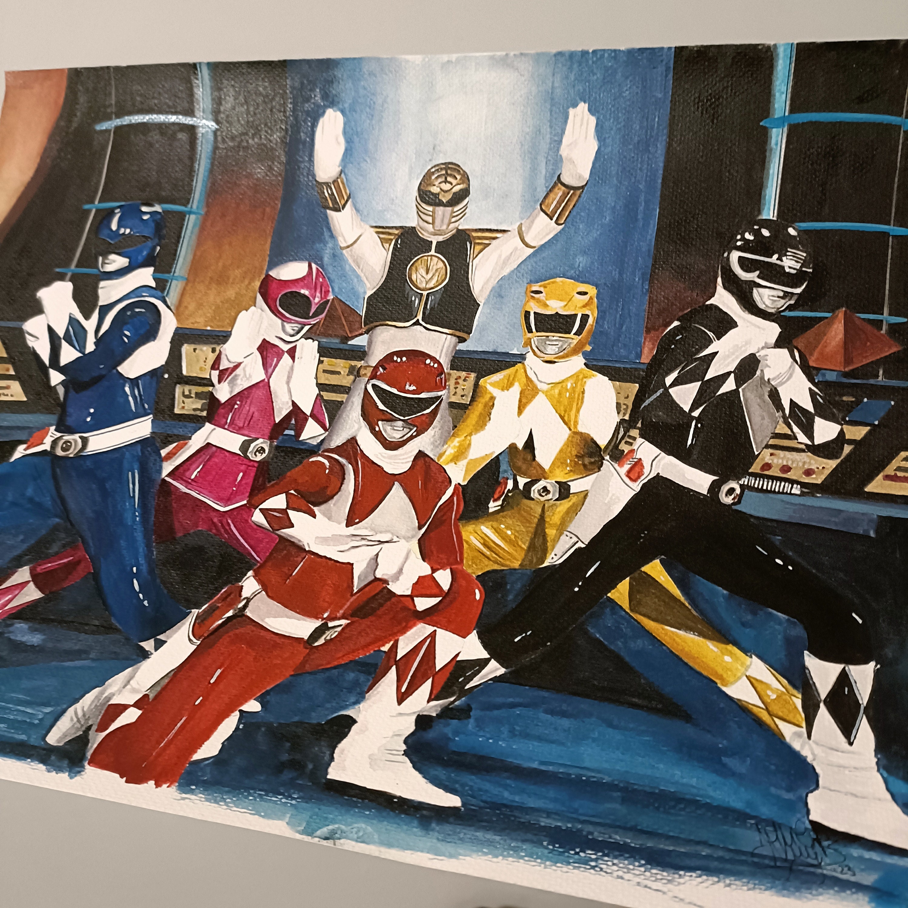Mighty Morphin Power Rangers Painting - Etsy