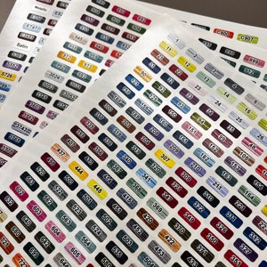 DMC Floss Labels - Solid Color, Floss Image and White. - Etsy