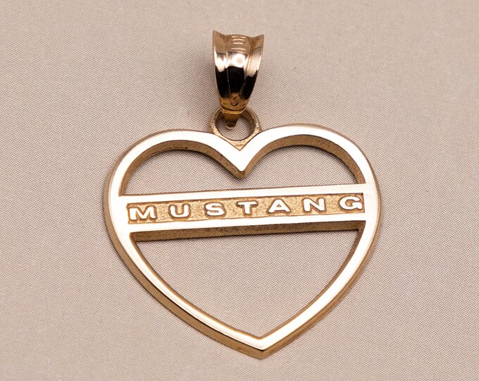 RARE Vintage 10k Solid Gold Mustang Heart Charm | Ford Mustang ...