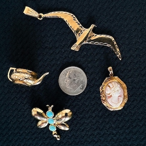 B: Vintage Solid Gold Charms 14k, 10k, 9k - Etsy