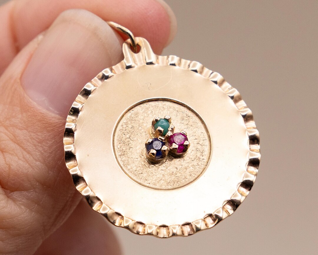 Gorgeous Vintage MCM 14k Gold Happy Anniversary Disc Charm | Solid Real ...