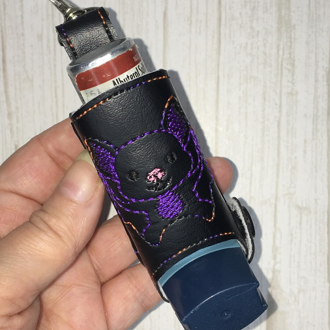 Halloween Kawaii Bat Inhaler Holder Keychain, Ventolin HFA, Gift for ...