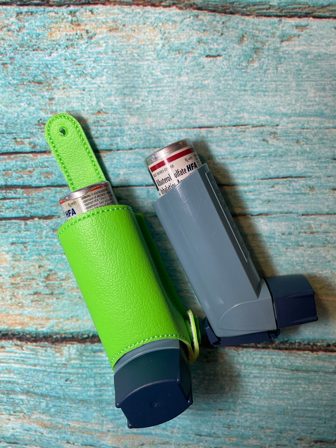 Green Inhaler Case, Inhaler Holder, Inhaler Keychain, Asthma Inhaler ...