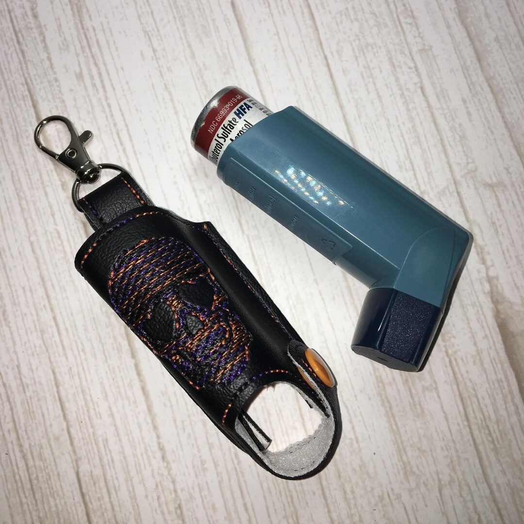 Skull Inhaler Holder, Inhaler Keeper, Inhaler Keychain, Asthma Inhaler ...