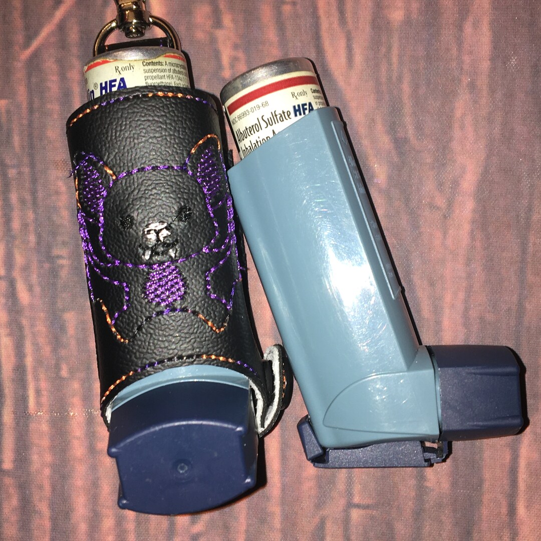 Halloween Kawaii Bat, Inhaler Holder/case, Inhaler Keychain, Asthma ...