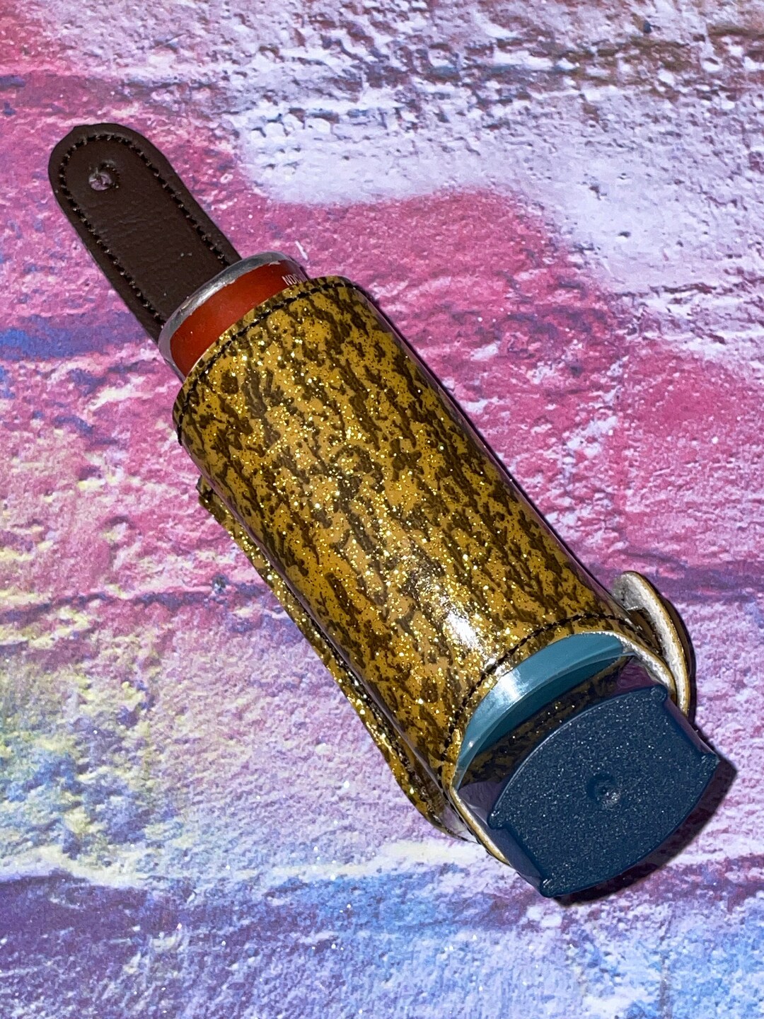 Gold, Brown Glitter Inhaler Case, Inhaler Holder, Inhaler Keychain ...