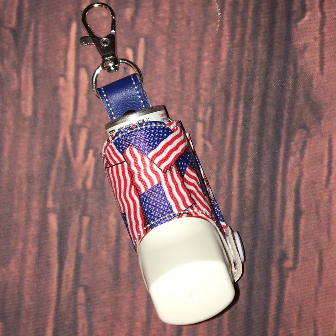 American Flag, Patriotic, Ice Pop Inhaler Holder, Pro Air HFA ...
