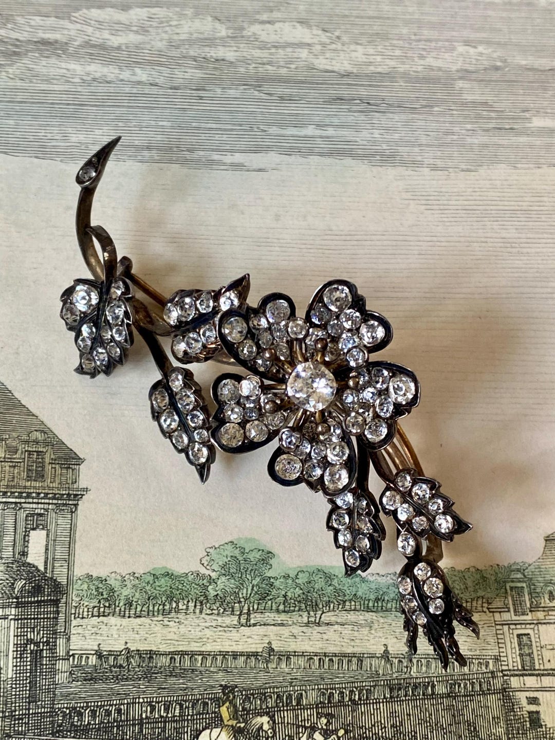 Exceptional Antique French Brooch «en Tremblant », Silver - Etsy