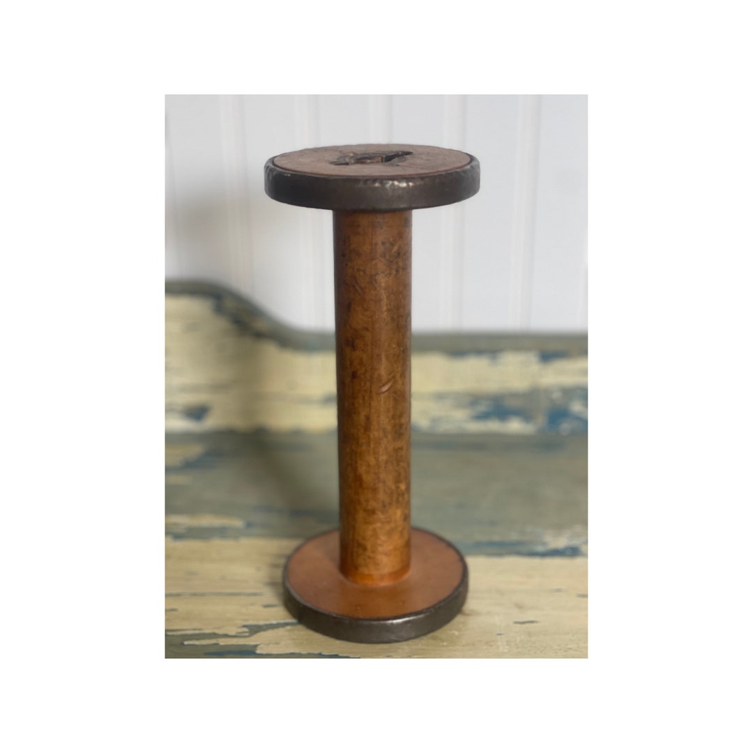 Large Wood Industrial Spool vintage Spool Decor Farmhouse Style ...