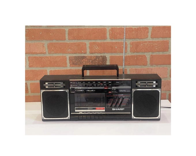 SHARP GF-320 VINTAGE Boombox| Tested and Works! | Great Sound | 80s ...