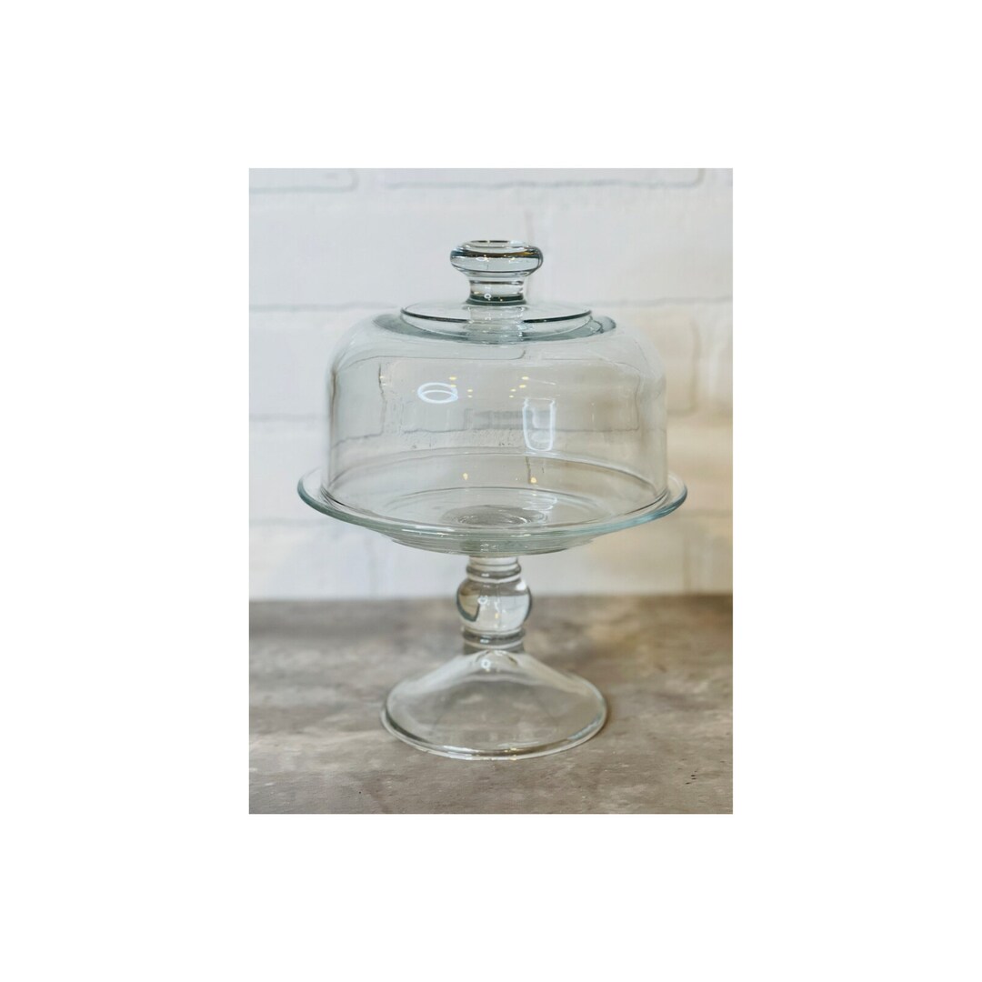 Cake Dome and Stand Miniature Dessert Cloche Dessert Dome Glass ...