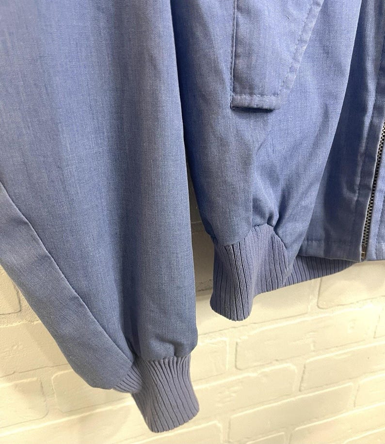 Vintage Men’s Sir Jac Jacket | Light Blue Bomber Jacket With Red Plaid ...