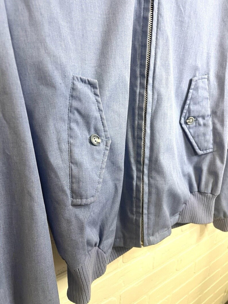 Vintage Men’s Sir Jac Jacket | Light Blue Bomber Jacket With Red Plaid ...