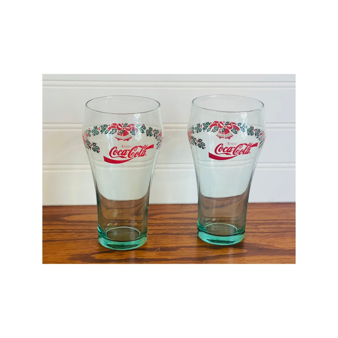 Vintage Coca Cola Glass Set of Two Coke Glasses Coke Collectible ...